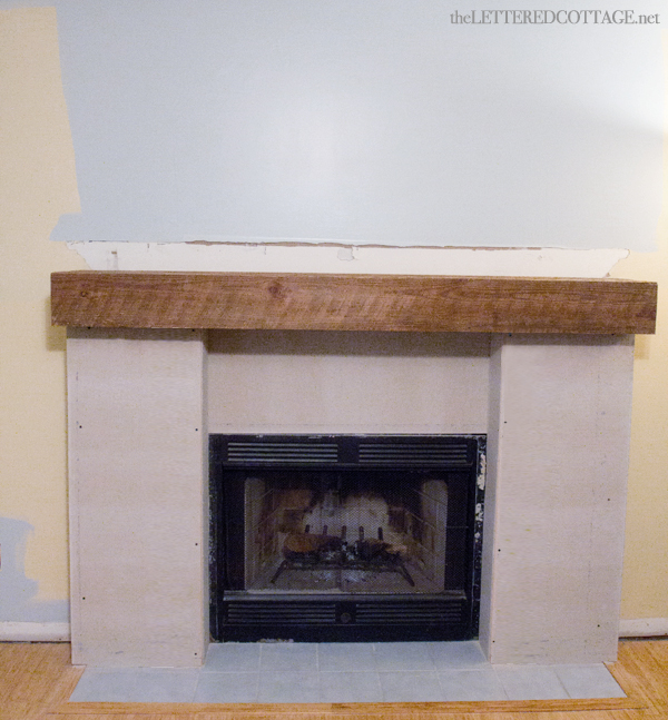 Fireplace_Makeover_Rustic_DIY_Redo - The Lettered Cottage