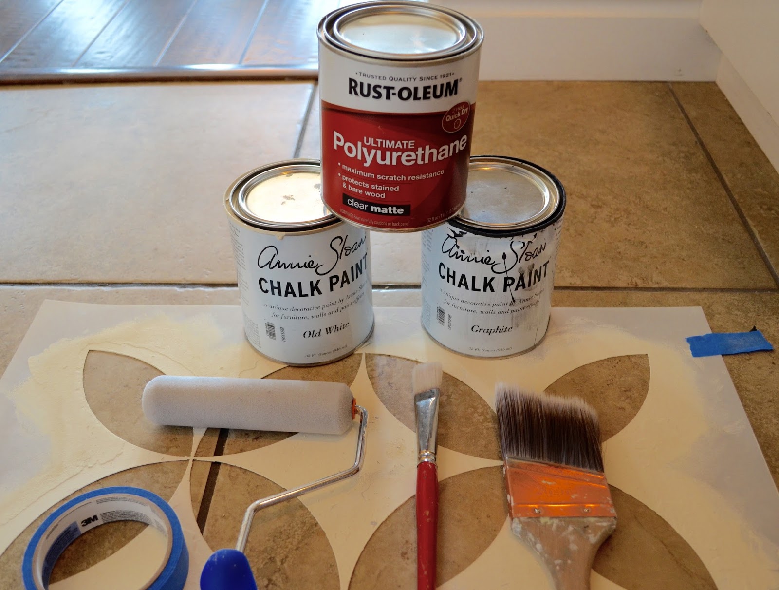 How To Paint Your Ceramic Floor Tile - The Lettered Cottage