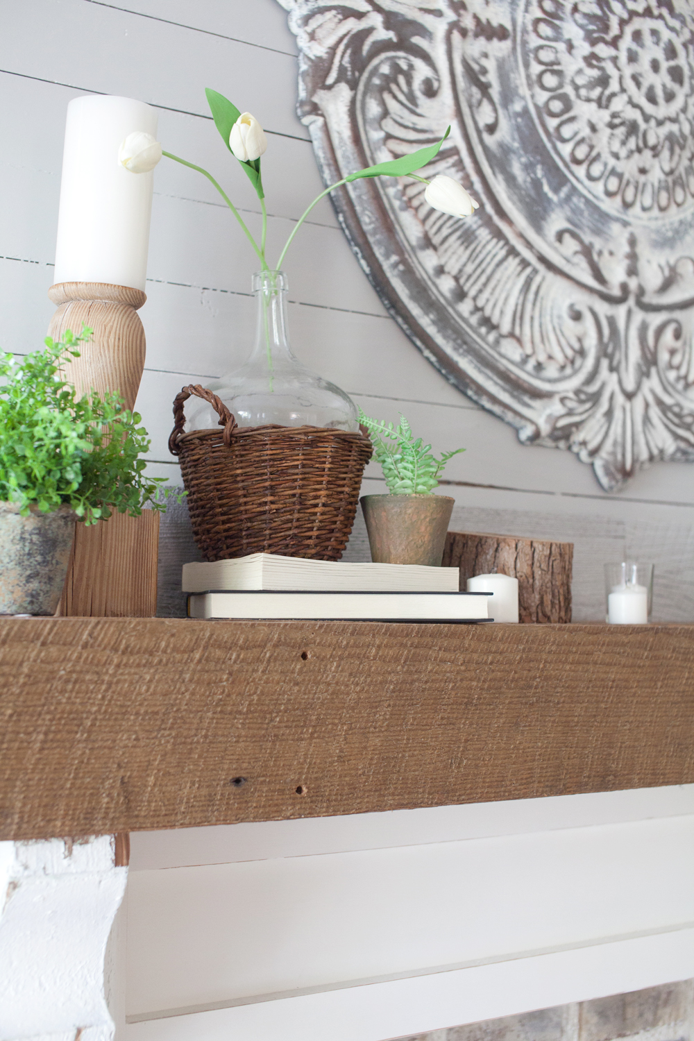 Spring Mantel Decor | Farmhouse | The Lettered Cottage - The Lettered ...
